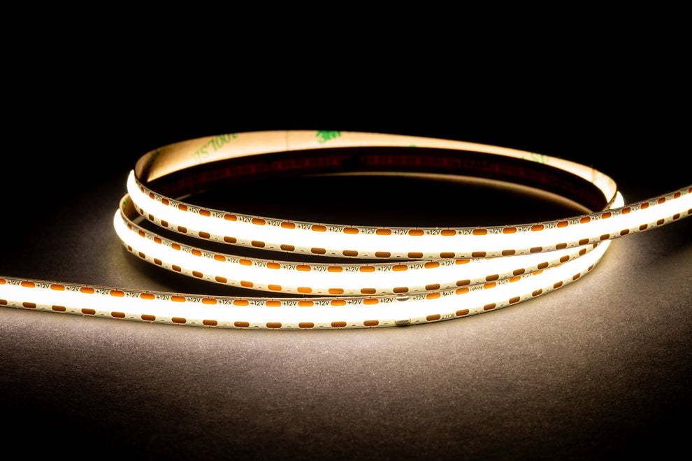 HV9761-IP20-512-5K - 10w IP20 12v DC 5500K COB Dotless LED Strip - 30M ...